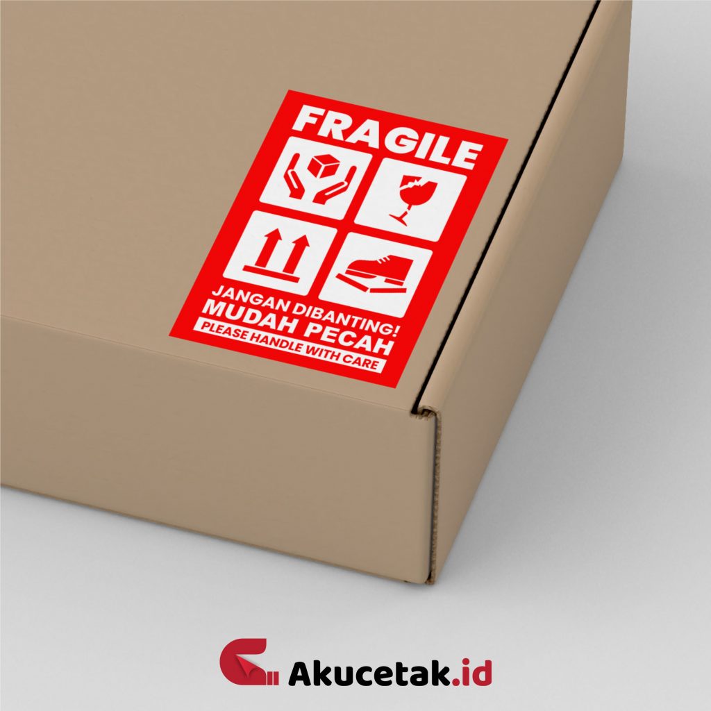 Sticker Fragile untuk Barang Kiriman Olshop - Akucetak.id