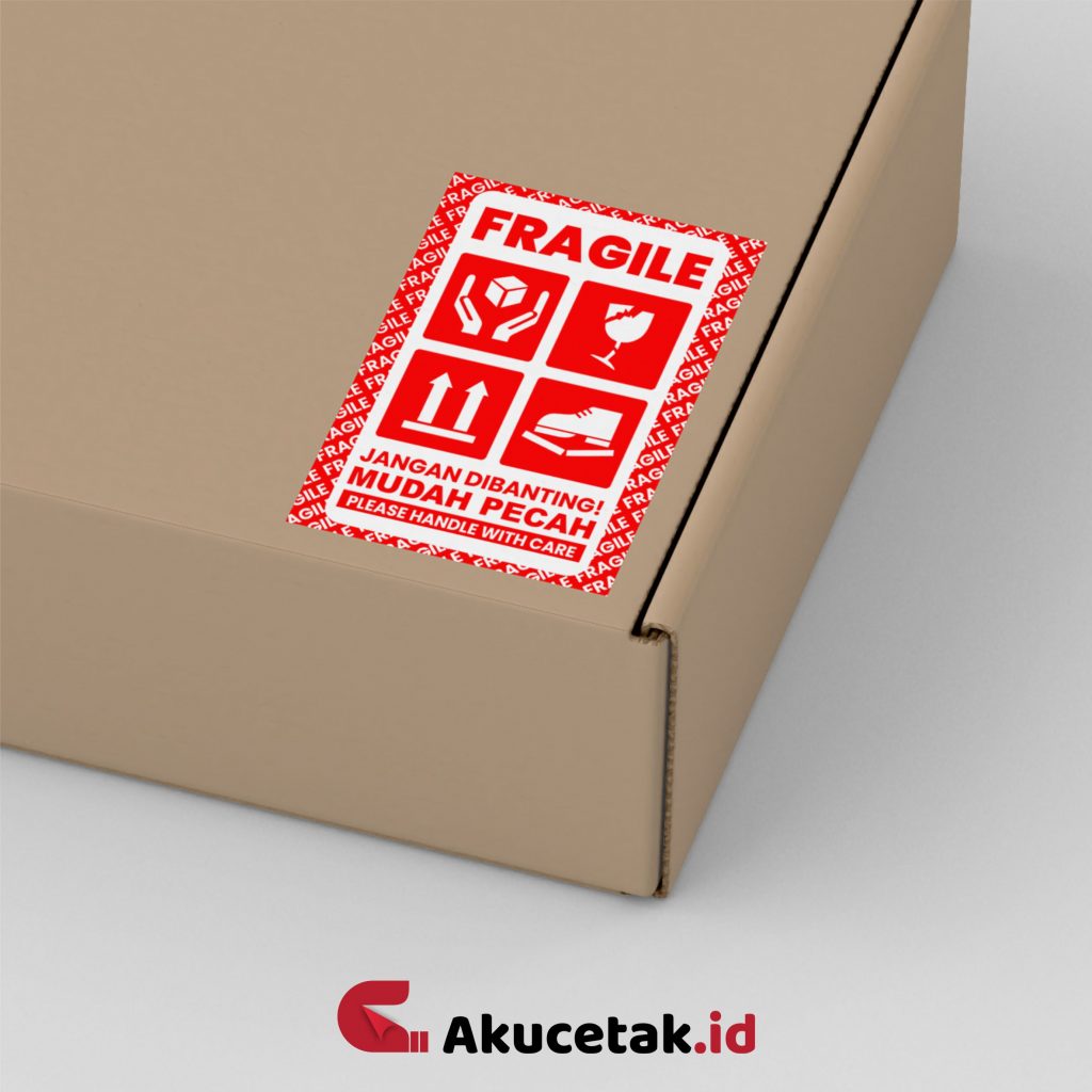 Sticker Fragile untuk Barang Kiriman Olshop - Akucetak.id
