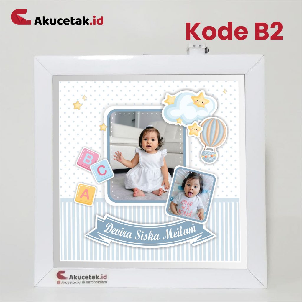 Frame 3D Kado Hadiah untuk Bayi Perempuan Laki Laki Unik Lucu - Akucetak.id