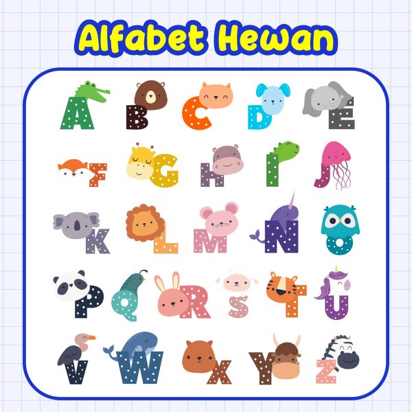 Kaos Nama Anak Custom Alphabet - Akucetak.id