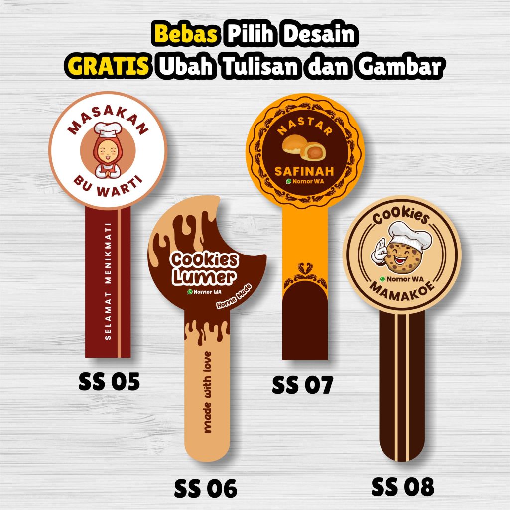 Custom Stiker Segel Toples Kue Kering - Akucetak.id